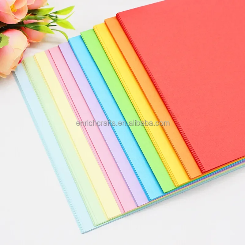 100 Sheets of Assorted Colors Construction Paper for Crafts