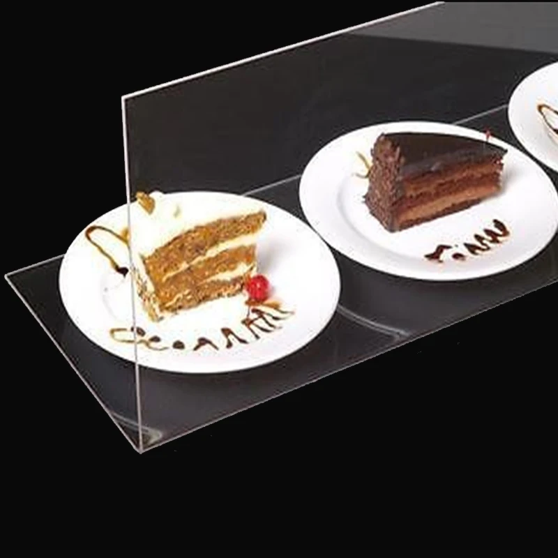 L-shape Acrylic Food Sneeze Guard Desktop Clear Acrylic Sneeze Guard ...