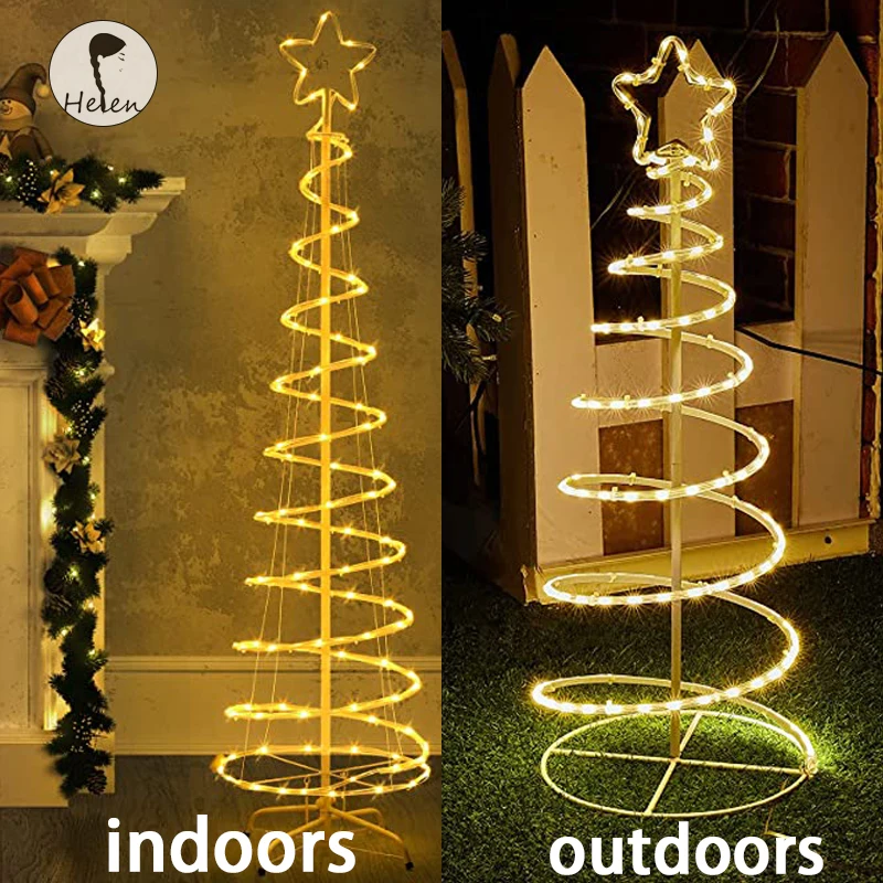 Led Spiral Tree Light Warm White 5v 10w Indoor Outdoor Holiday ...