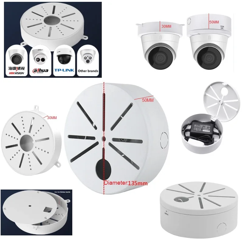1 Deepened Plastic CCTV Camera Dome Junction Box and Waterproof Round ...