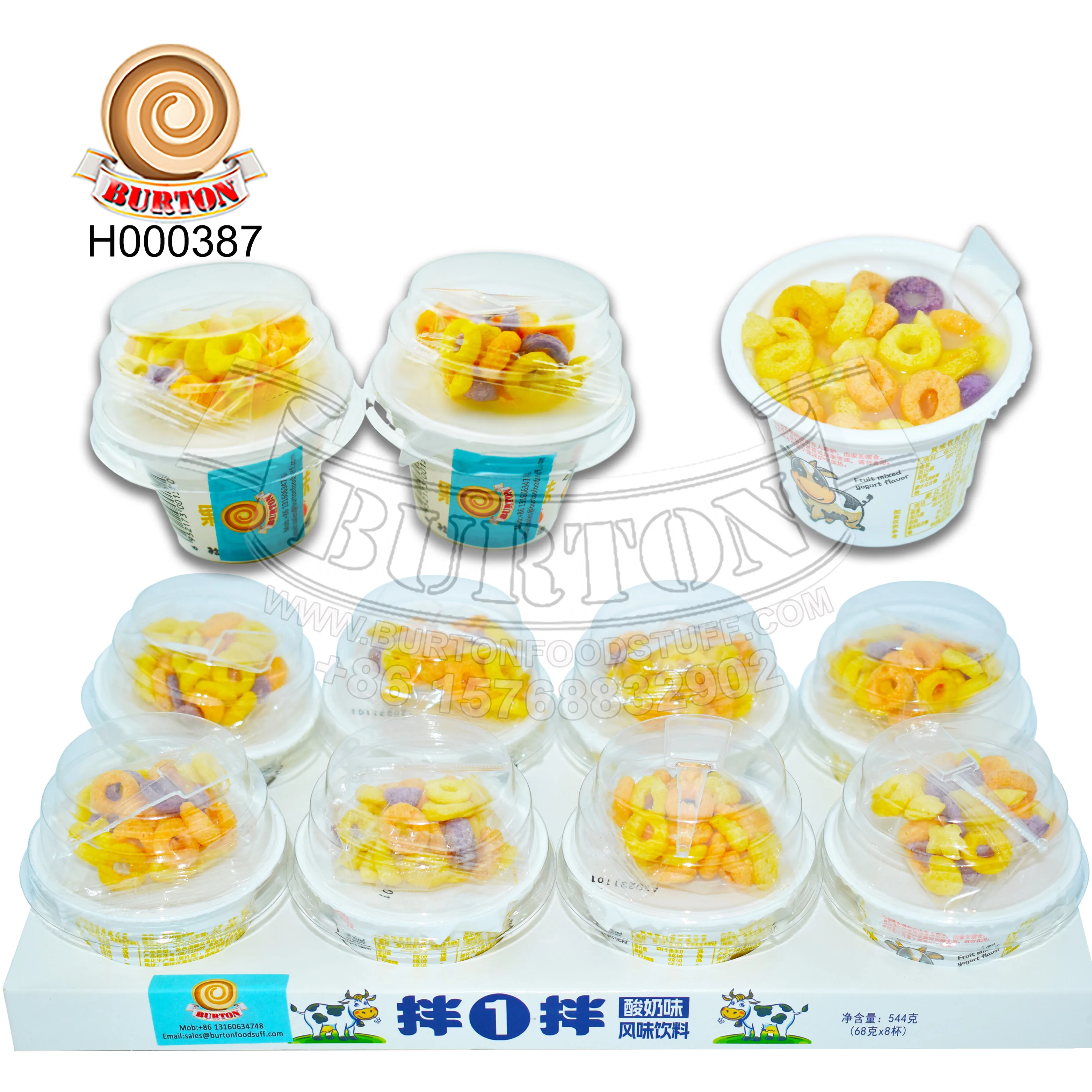 Good Taste Halal Yogurt Crispy Puffing Cup Sweet Yummy Casual Snack ...