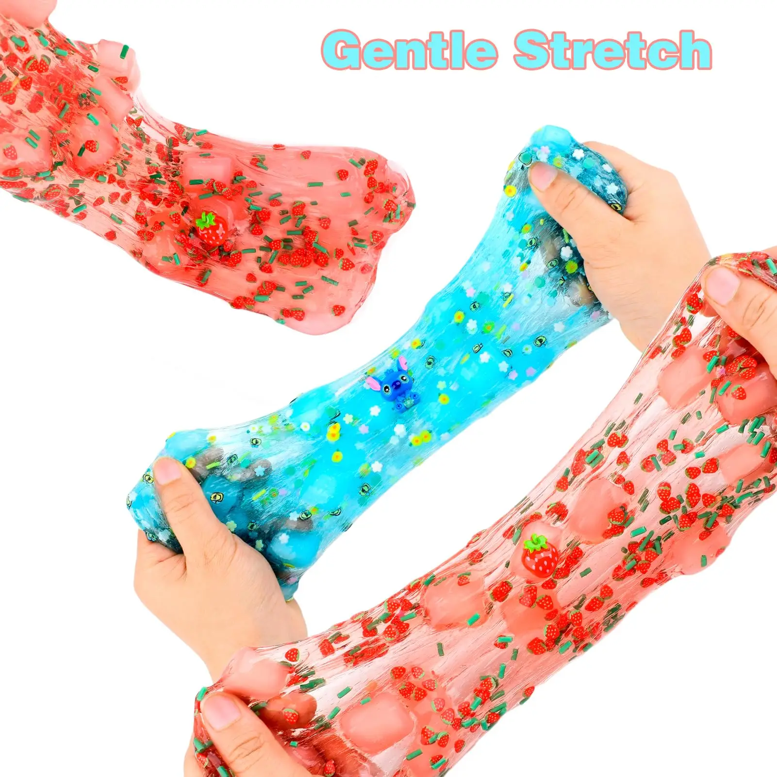 Clear Jelly Cube Slime Kit Elastic Non Stick Plasticine Kids ...