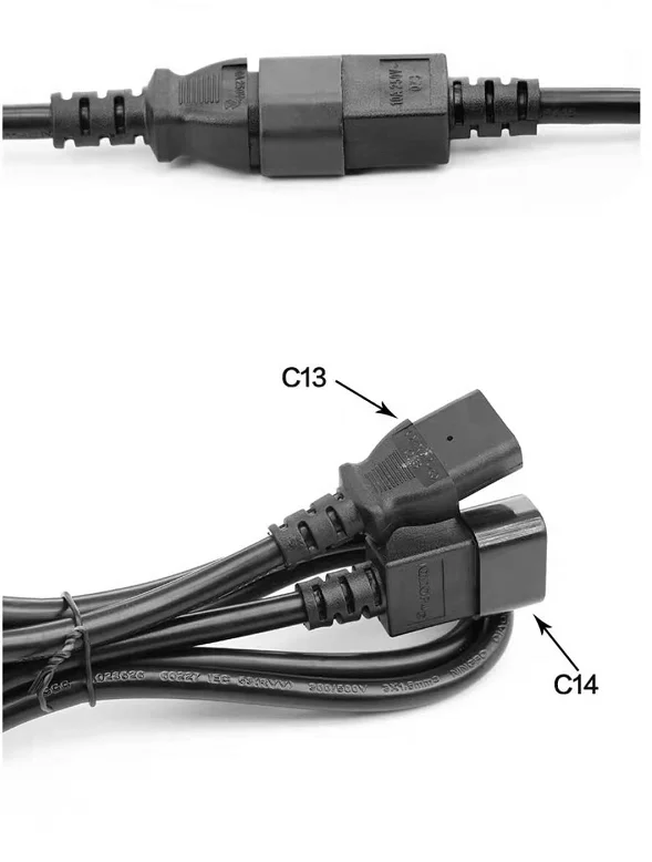 10a 250v 2m Power Cord With Iec C13 And Gst Connector Black 1.5mm2 Wire ...