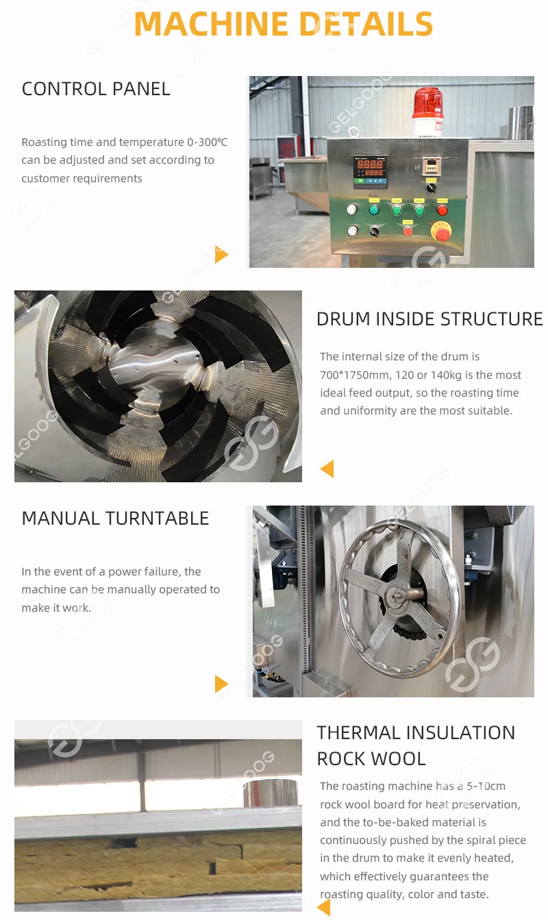 Automatic Cacao Roasting Machine - Efficient & Durable