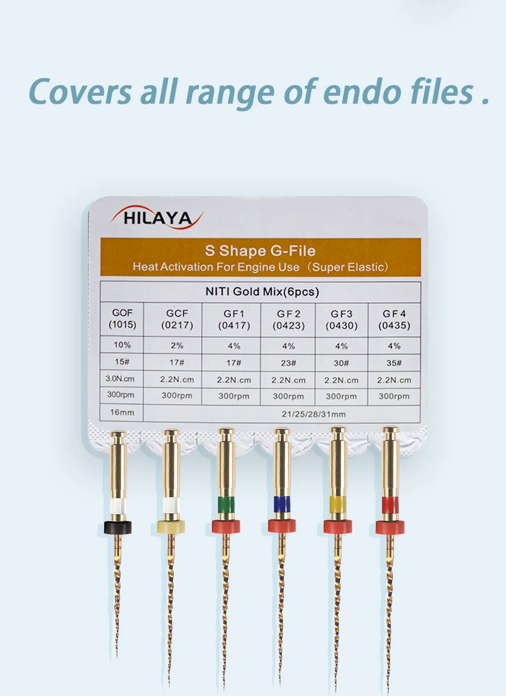 Dental File Root Canal Taper Endodontic File Heat Activated Rotary File ...
