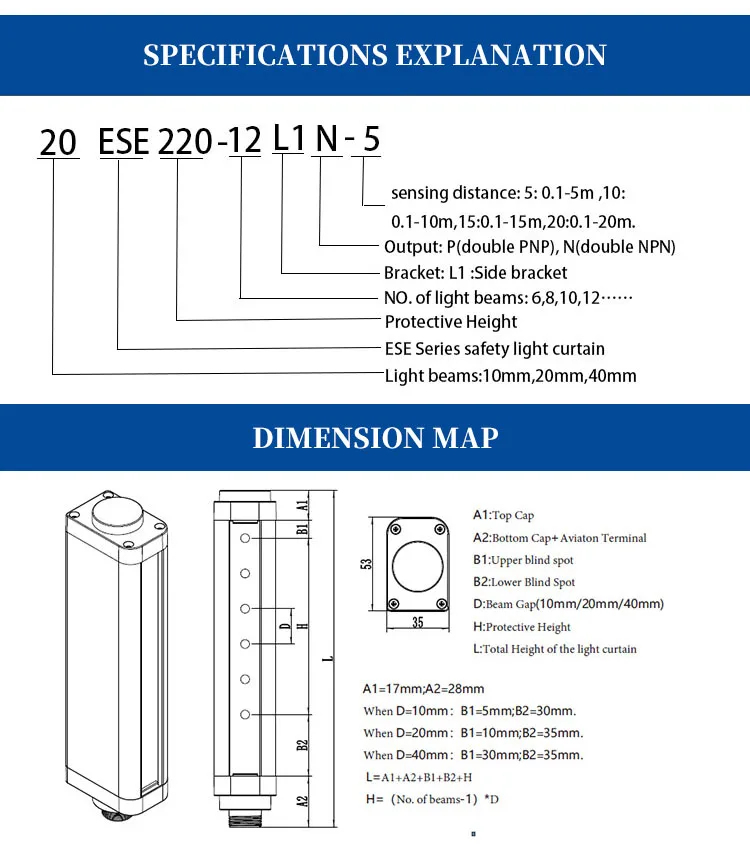 Infrared Light Curtain Sensor for Injection Molding Machine