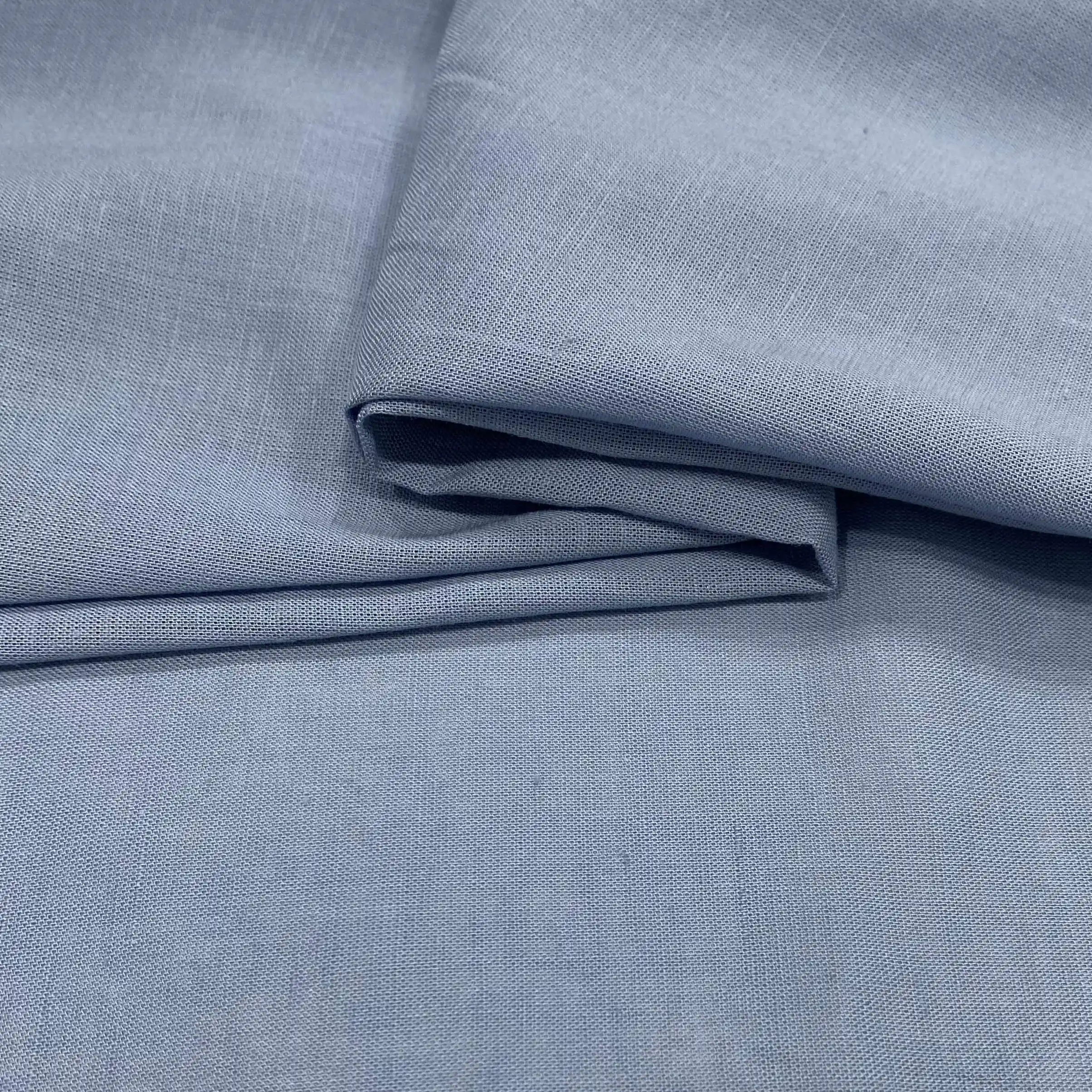 Wholesale Solid Color Plain Dyed Natural Linen Rayon Fabric