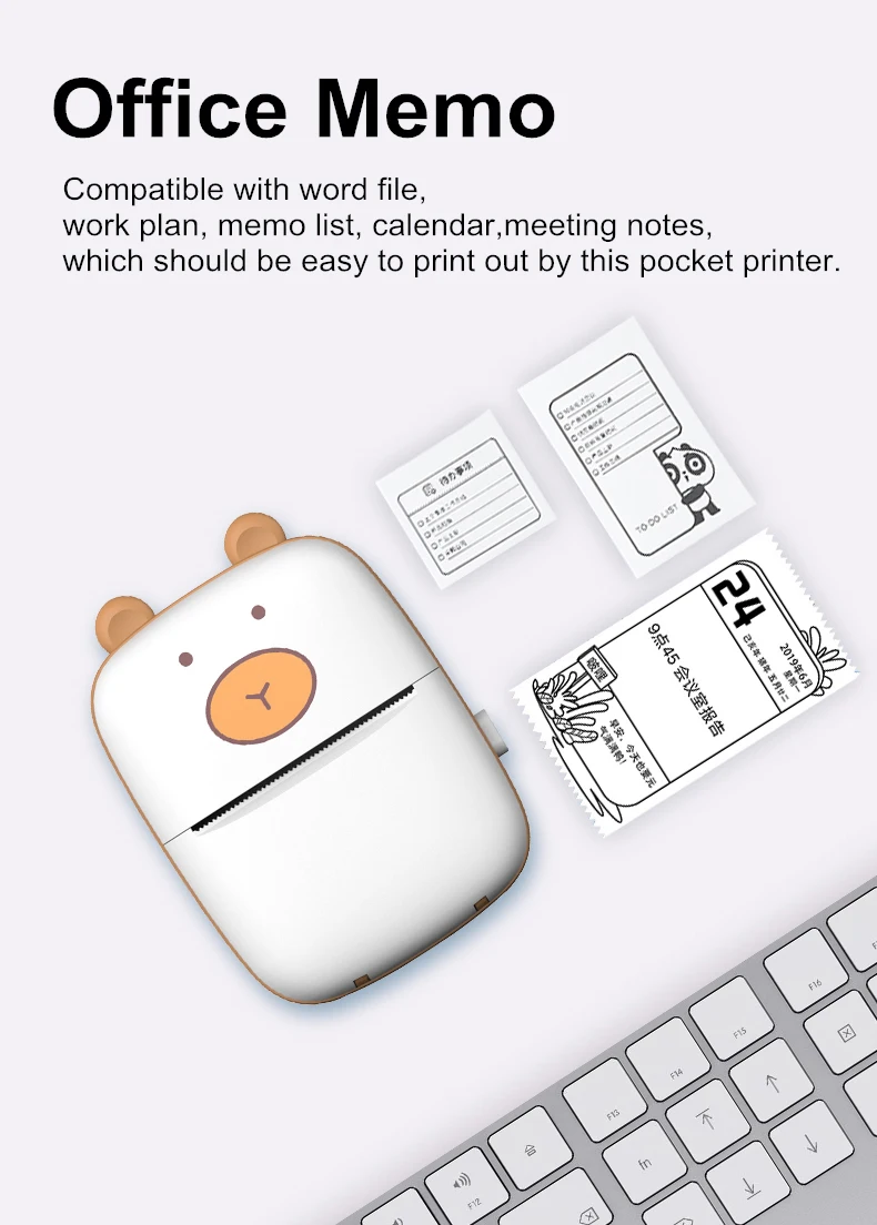 Portable Mini Bluetooth Printer For Smartphones & Receipts - Oem Welcome