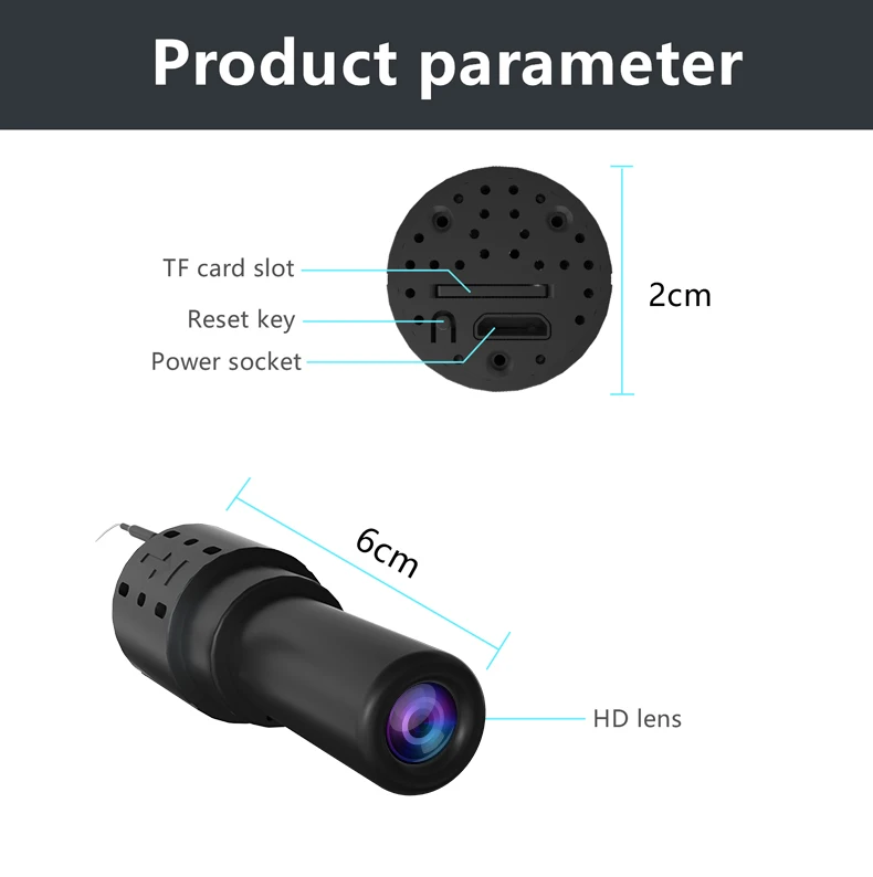 Wifi Micro Camcorder - 1080P HD Mini Camera with Motion Detection