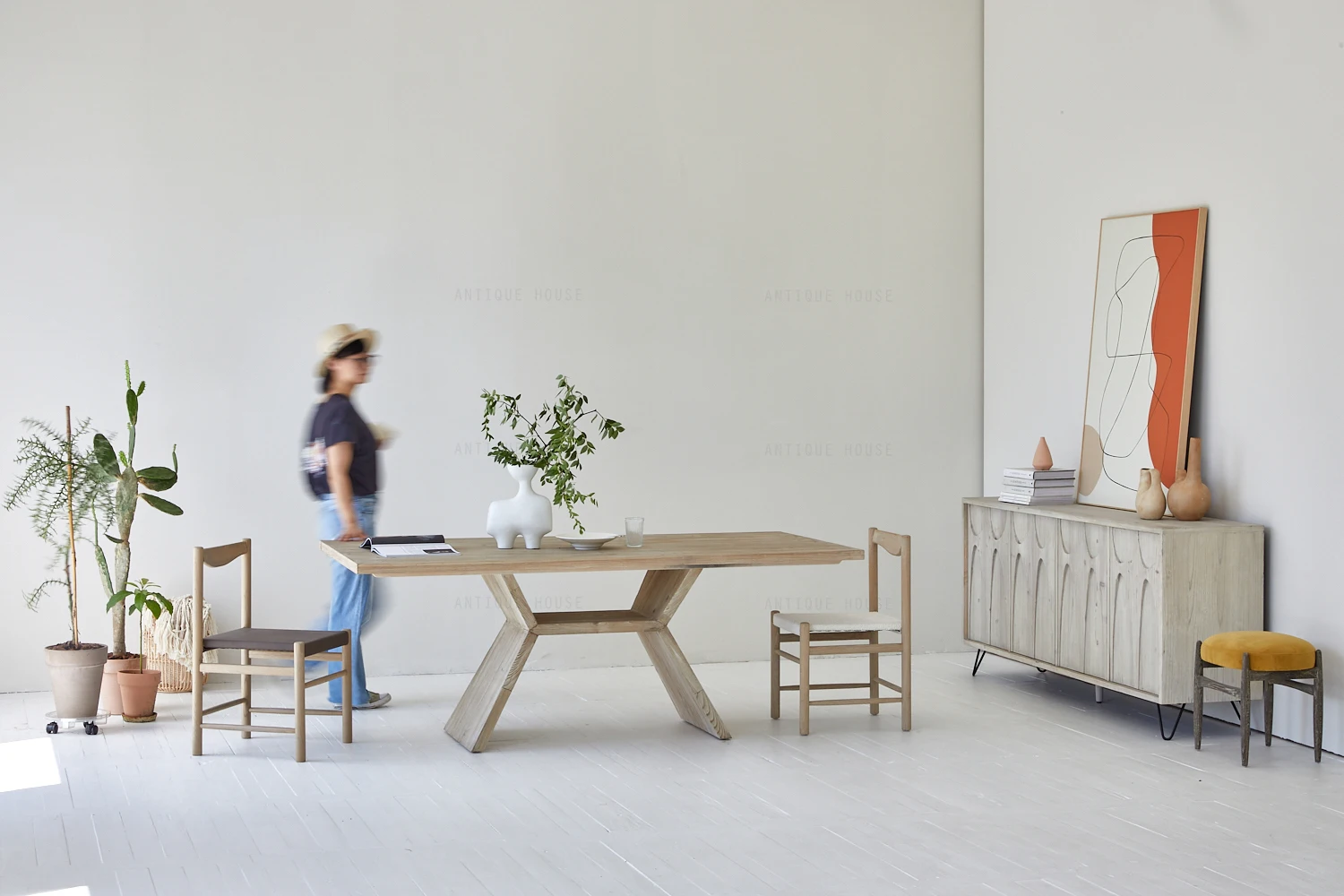 Retro Rustic Recycled Pine Classic Accent Tafel Antique Furniture Mesa ...