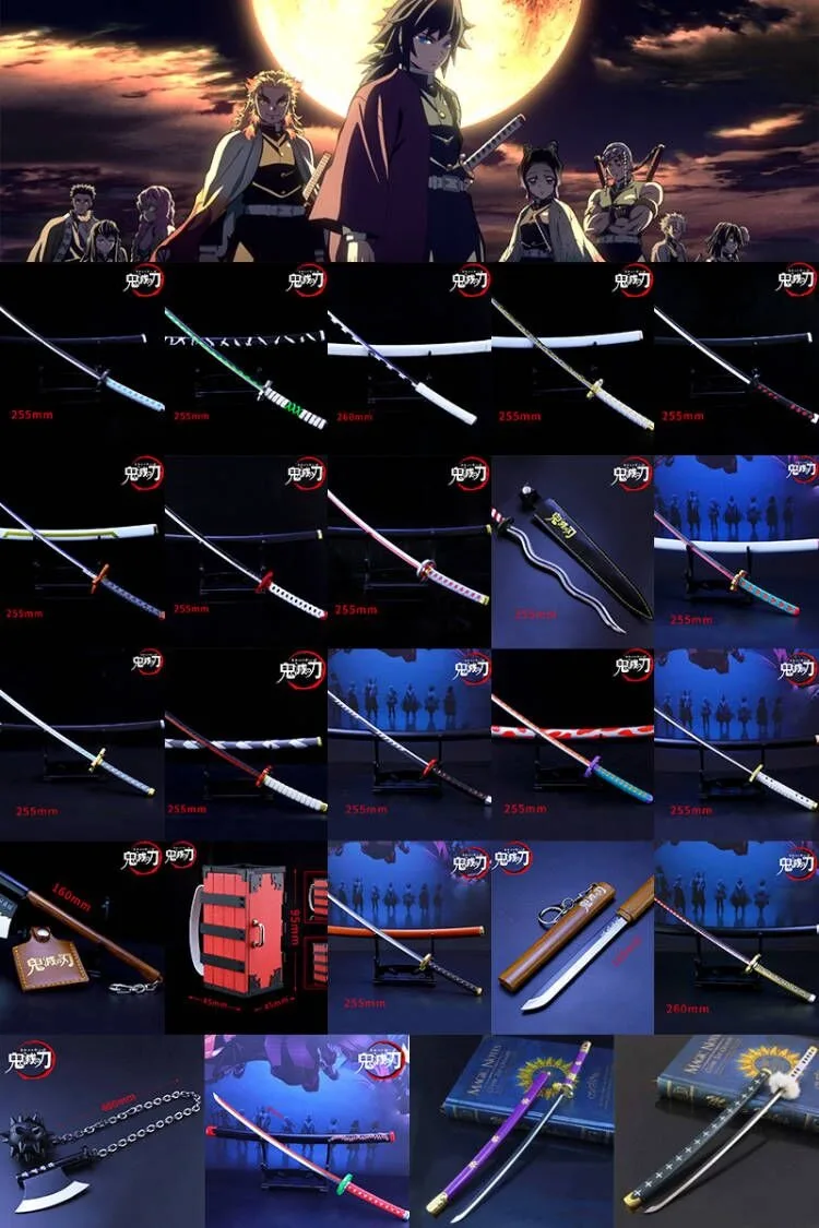 JM Hot Sale Katanas Samurai Mini Katana 26cm Metal Demon Slayer Katana