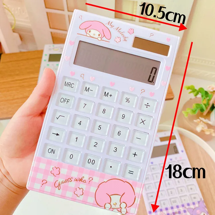 Kawaii My Melody Kuromi Solar Energy Calculator Students Anime Girl ...