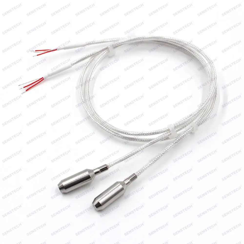 RTD PT100 PT1000 3-wire Stainless Steel Probe with Fiberglass Cable ...