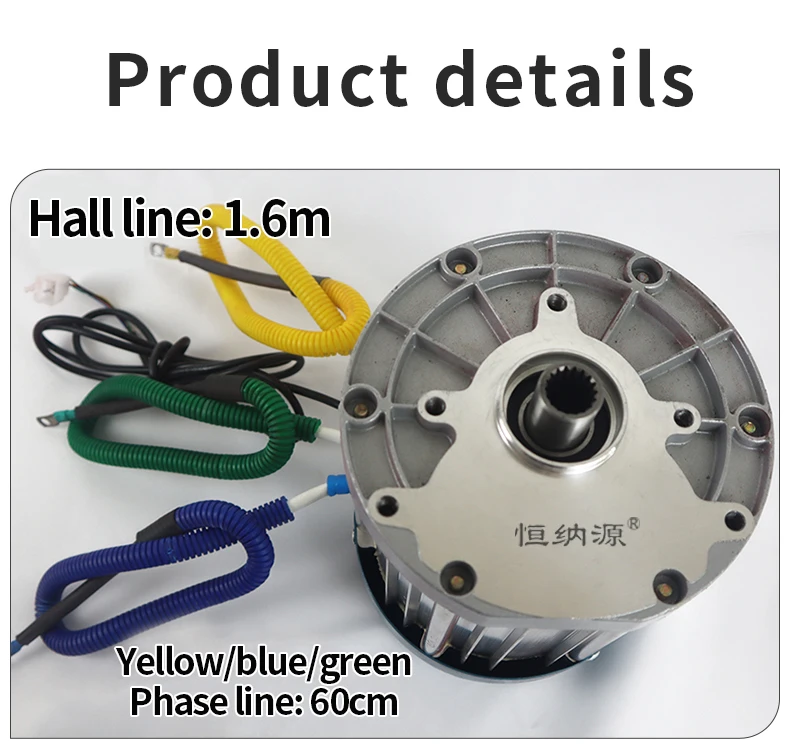 60-72V High Power Brushless Motor - 3000W for Electric Vehicles