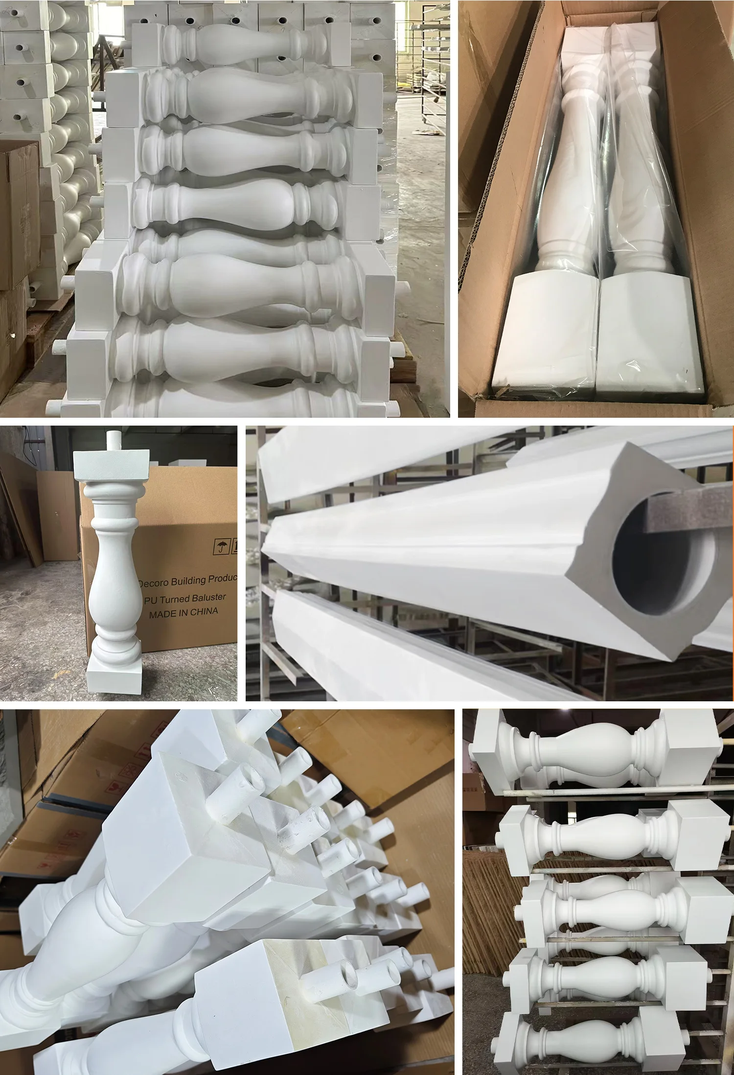High Density Waterproof Polyurethane Balustrade System Decorative PU ...