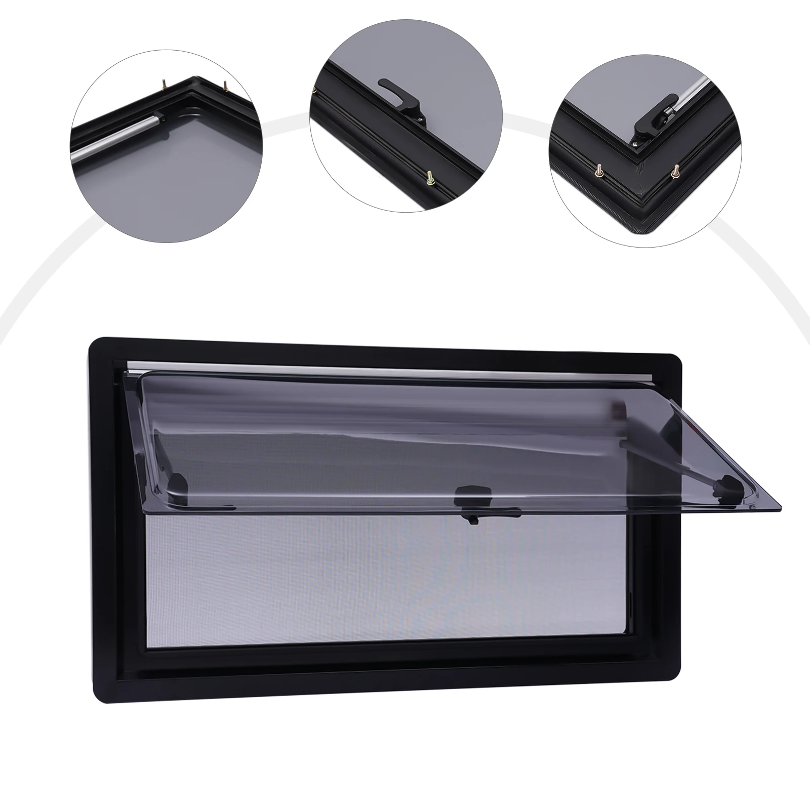 Aluminum Waterproof Ventilation Window with Screen Shade