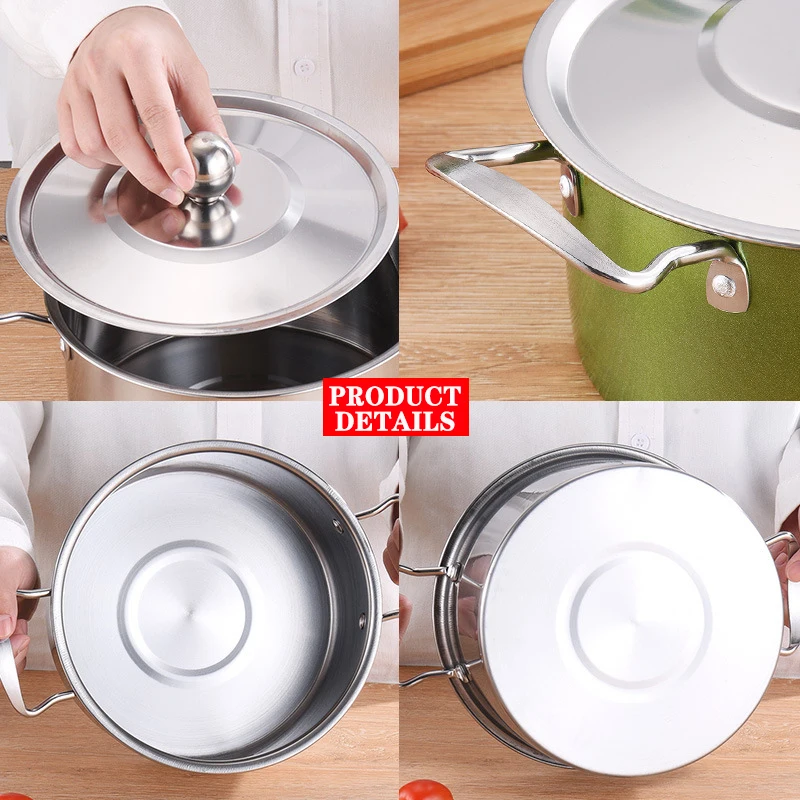 Meisite Wholesale 6pcs Stainless Steel Kitchen Pot Set Color Cookware ...