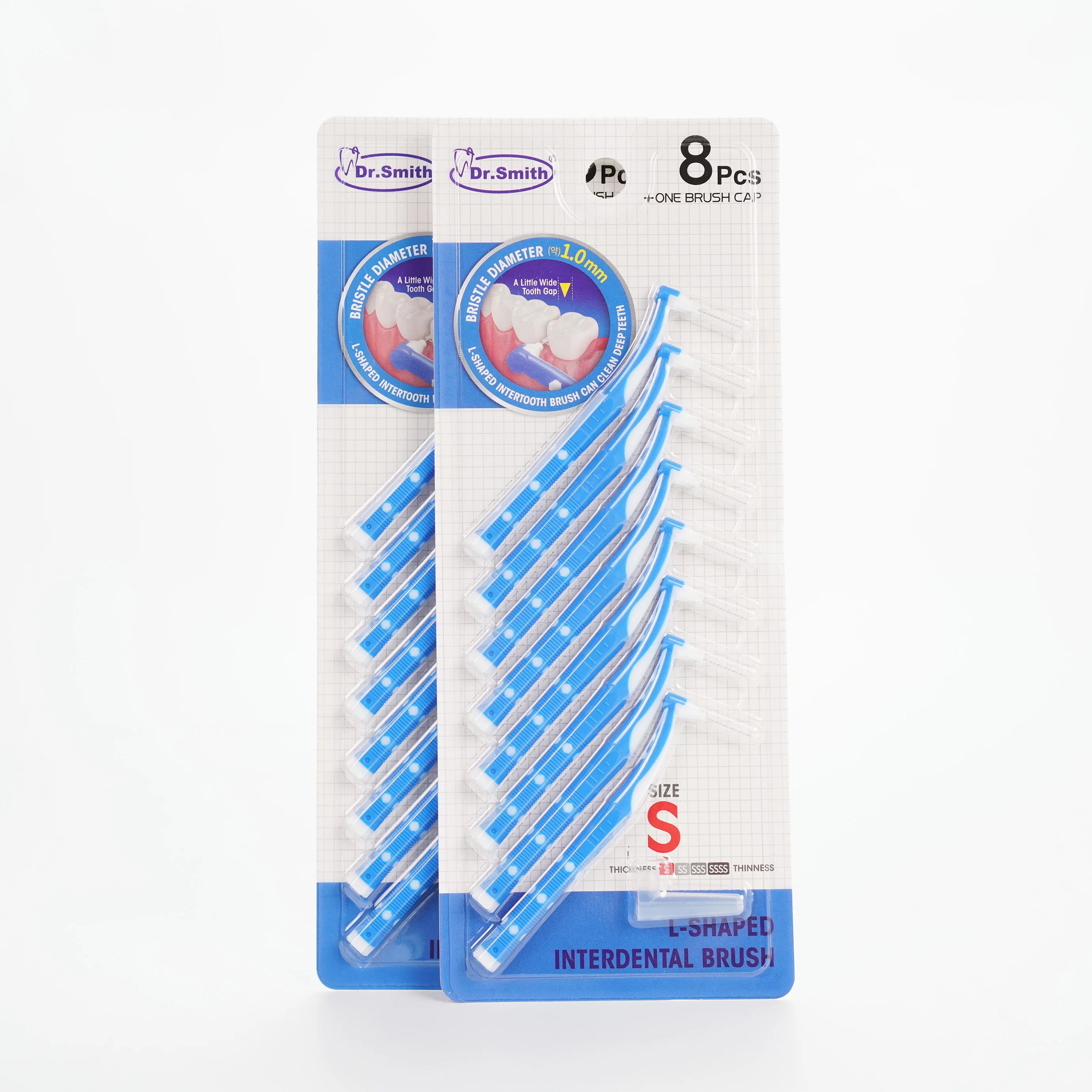 Newly Designed L-shaped Interdental Nylon Toothpicks 8pcs 0.6/0.7/0.9/1 ...