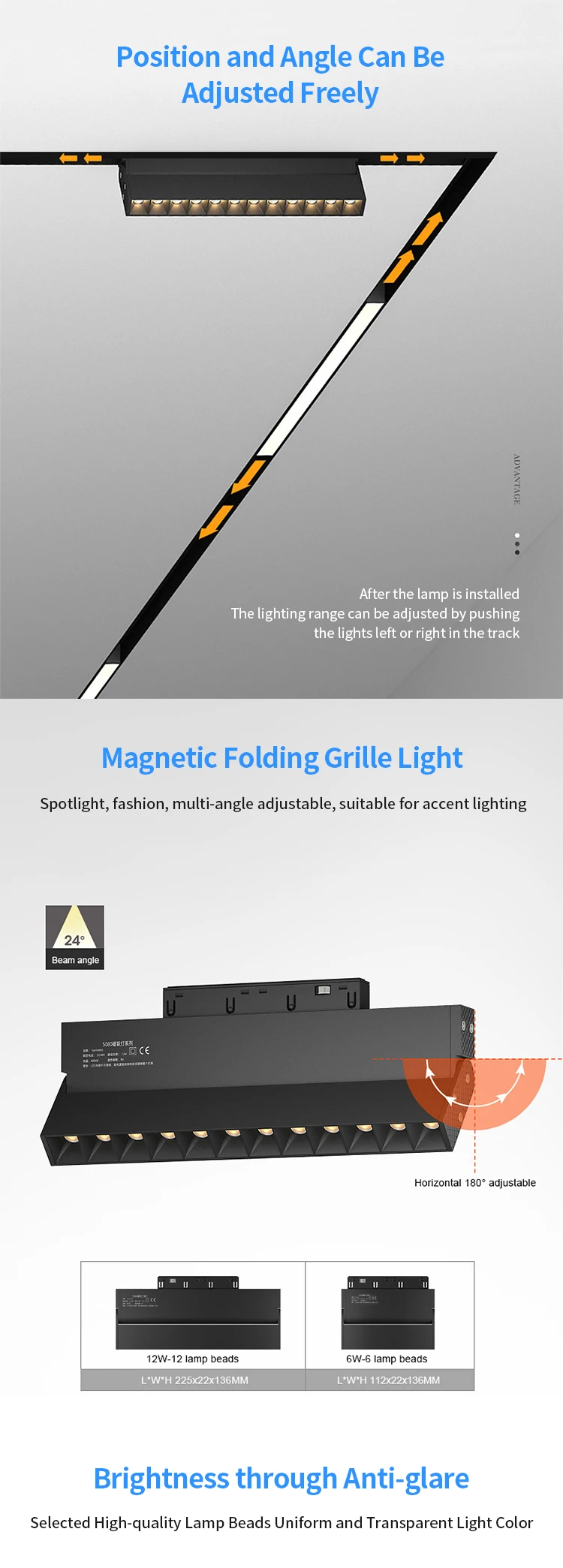 High Quality Adjustable Lighting Led Magnetic Track Light Aluminum 90 ...