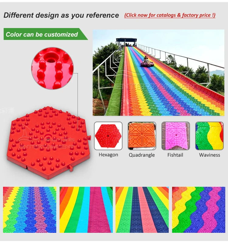 Colorful Dry Kids Plastic Slip Slide - Outdoor Rainbow Slide for Sale ...