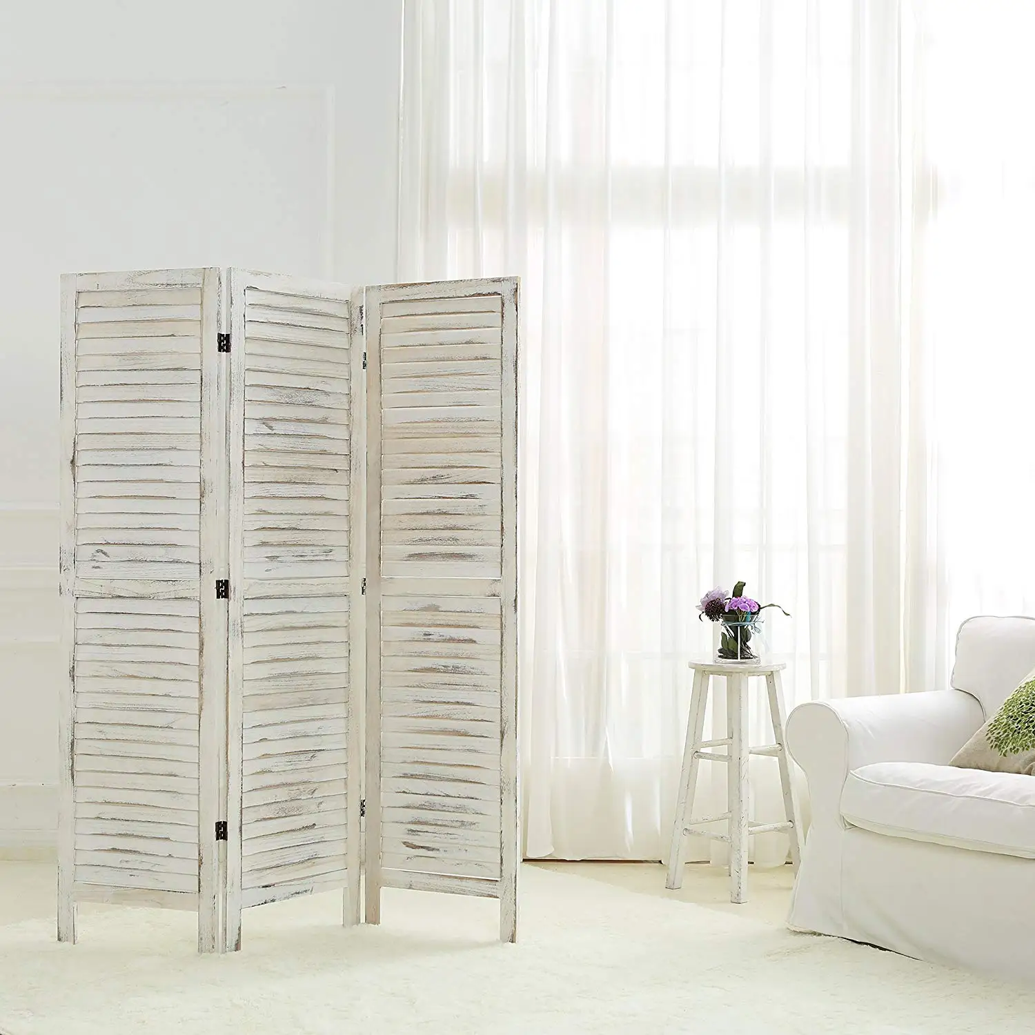 Art Deco Wooden Folding Screens - Portable Privacy Dividers