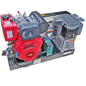 10hp Diesel Engine Power Air Compressor 5.5kw 600l/min 8bar Portable ...