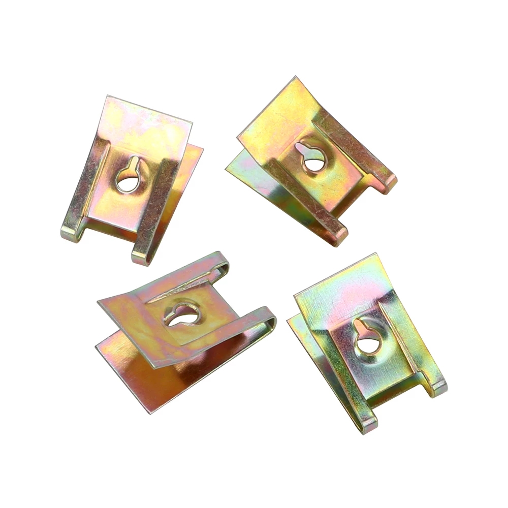 Bronze Tone Spring Metal Clip Auto Fastener Clips Iron Nuts Car Door ...