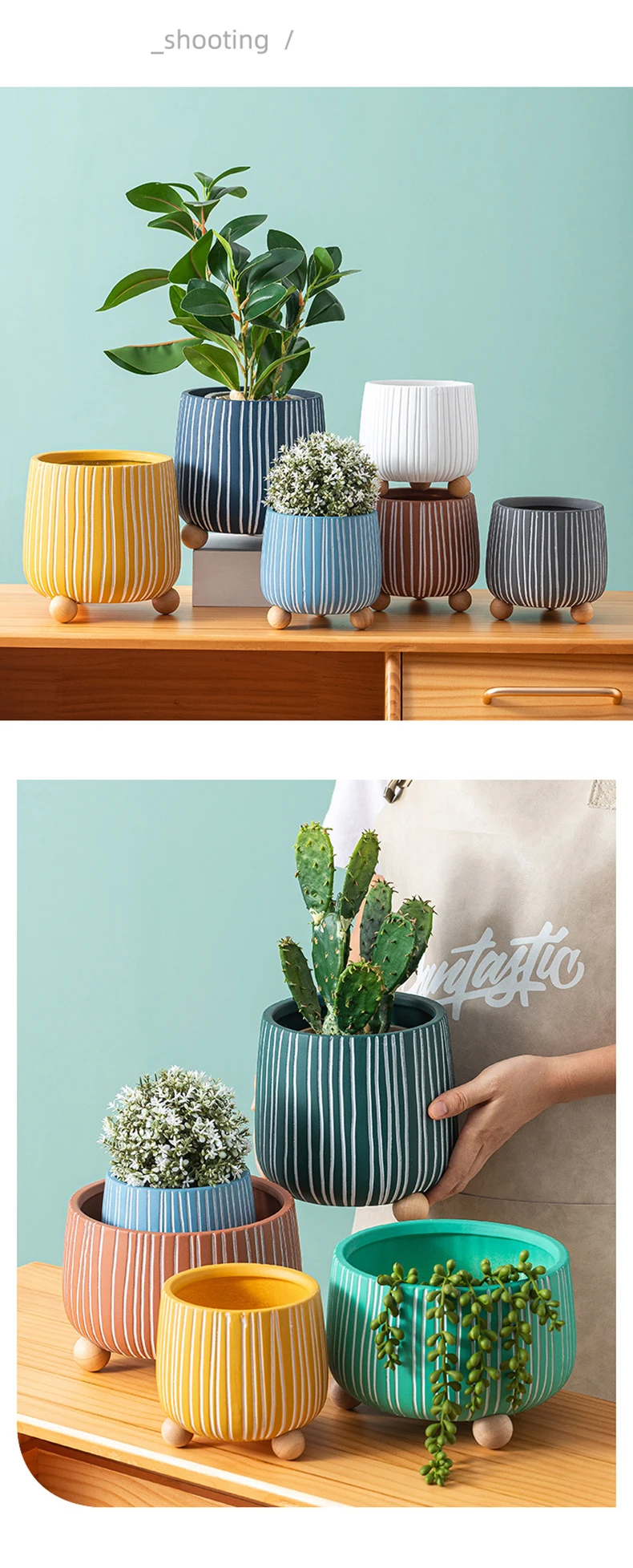 Modern Colour Nordic Pot Home Garden Clay Garden Outdoor Planter ...