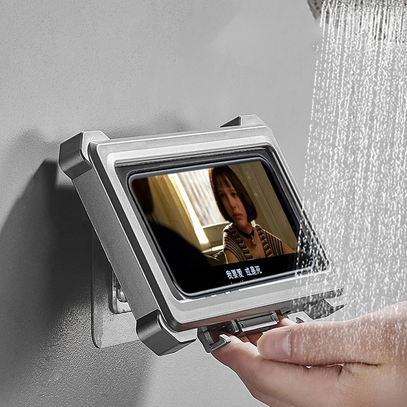 For Bathroom Shower Kitchen Wall Mount Shower Phone Holder Waterproof ...