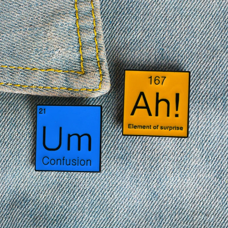 Periodic Table Of Chemical Elements Ah Um Lapel Pin Pins Metal Badges ...