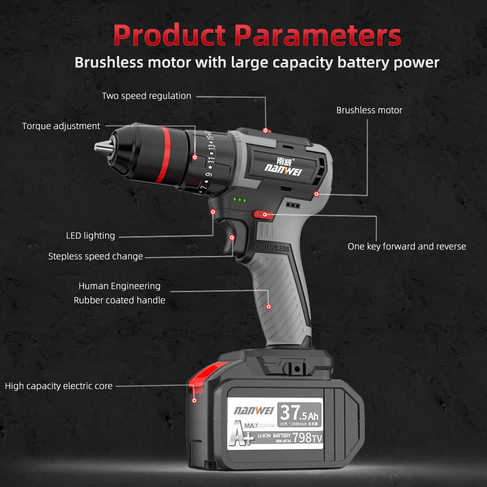 NANWEI 21V Lithium Ion Battery Power Tools - Versatile & Durable
