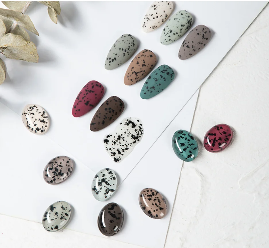 Bin New Color Painting Nail Salon Mousse Ice Through Quail Shell Paper ...