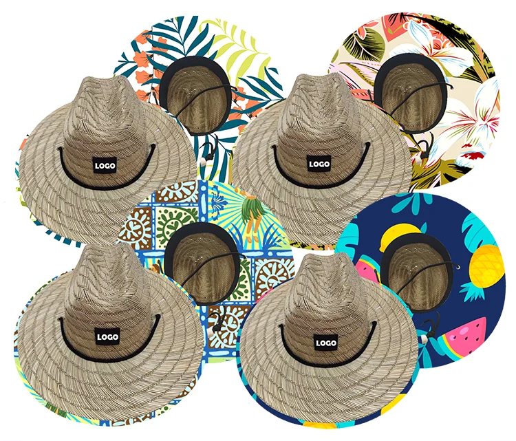 Wholesale Cheap Custom Wide Brim Straw Hat Customized Straw Beach Hats ...