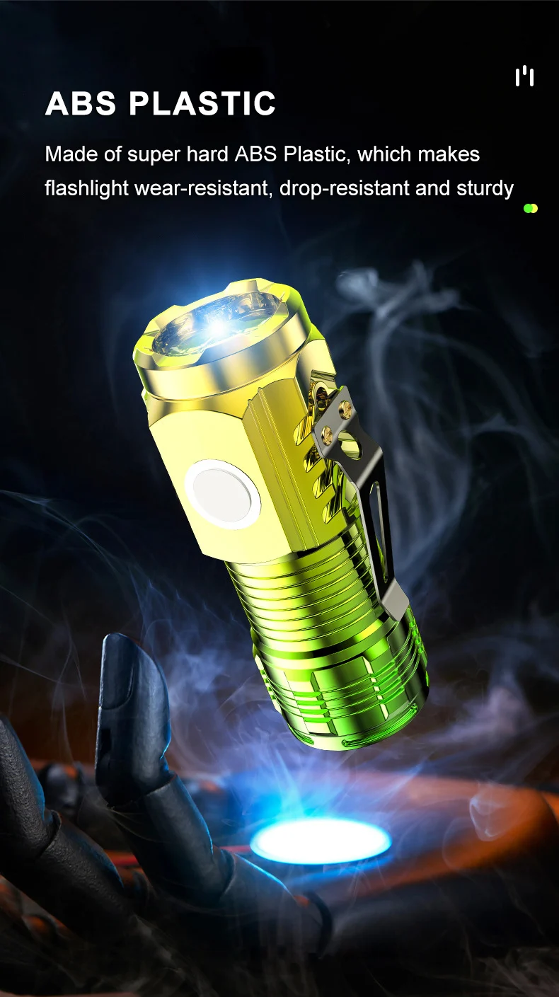 Wholesale Small Portable Led Tactical Flashlight Plastic Rechargeable ...