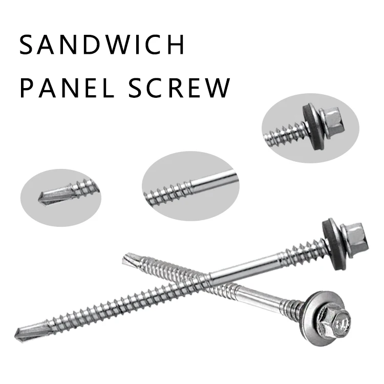 5.5mm/6.3mm Self Drilling Roofing Screws for Metal, Zinc-Plated, Hex ...