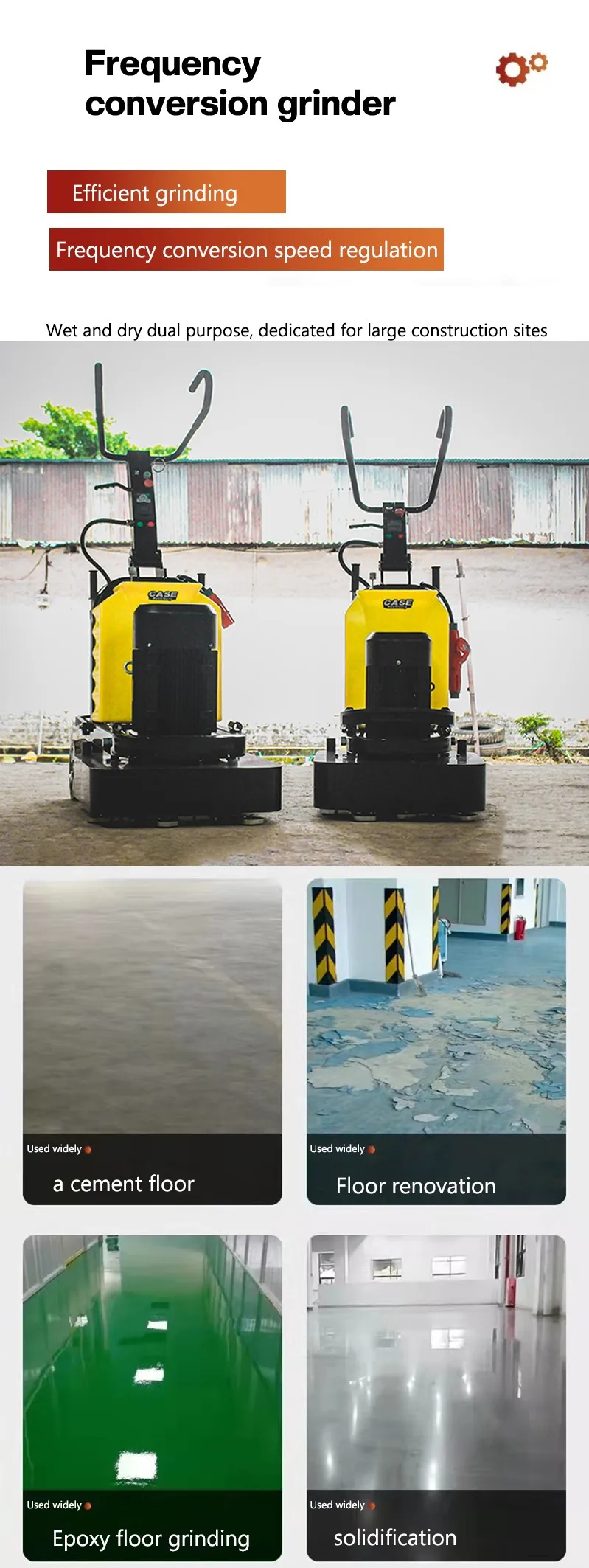 Concrete Floor Grinder Floor Surface Grinding Machines 24 Heads ...