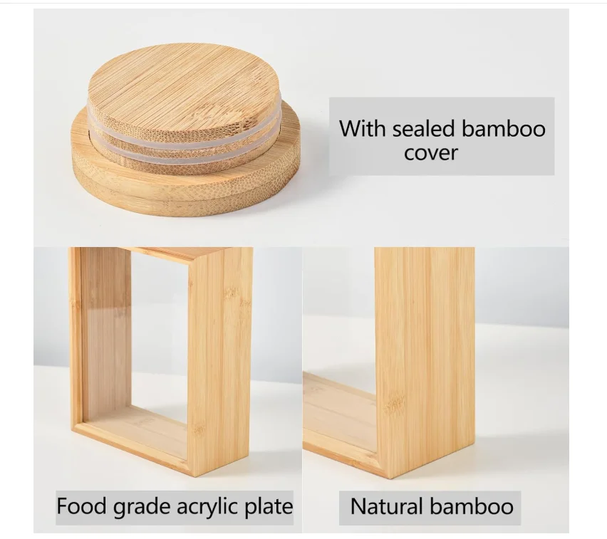 Eco-friendly Bamboo Rice Container - Large Capacity & Style