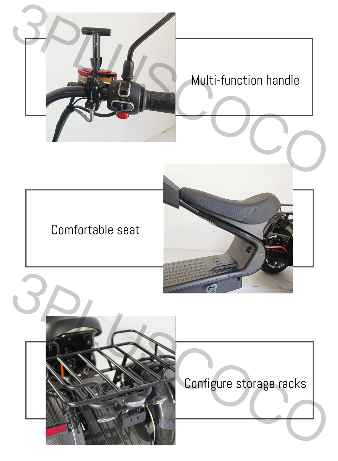 Citycoco Electric Scooter - 1000w, 3 Wheels, Fat Tires