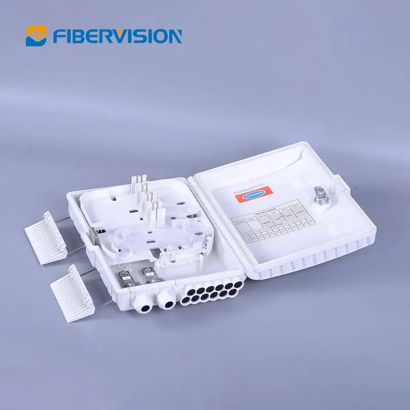 Outdoor Wall Mounted 12 Ports Ftth Fiber Optic Distribution Box Ftth Box With Adapter Odb Nap 12 ...