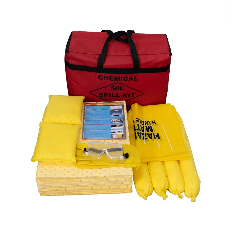 15L Hazmat Spill Kit - Chemical Absorb Pads for Truck Oil Spills