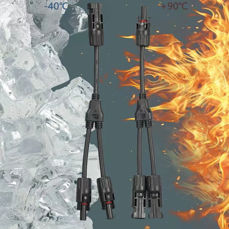 Mc4 Y Connector Branch Parallel Adapter Waterproof Copper Male Female ...