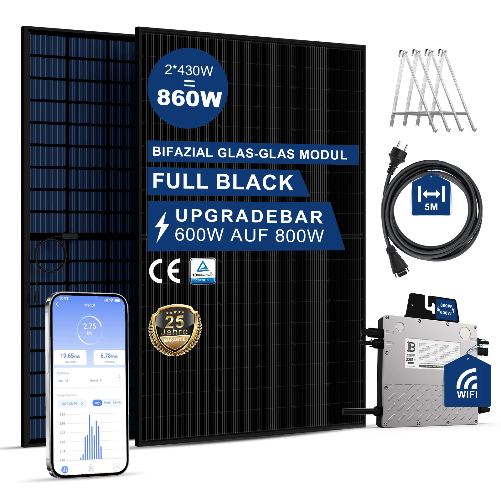 Beny European Warehouse Solar Kit 800 W To 600 W Adjustable On Grid ...