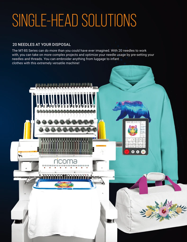 Ricoma Computer Embroidery Machine - High Speed Mt-series