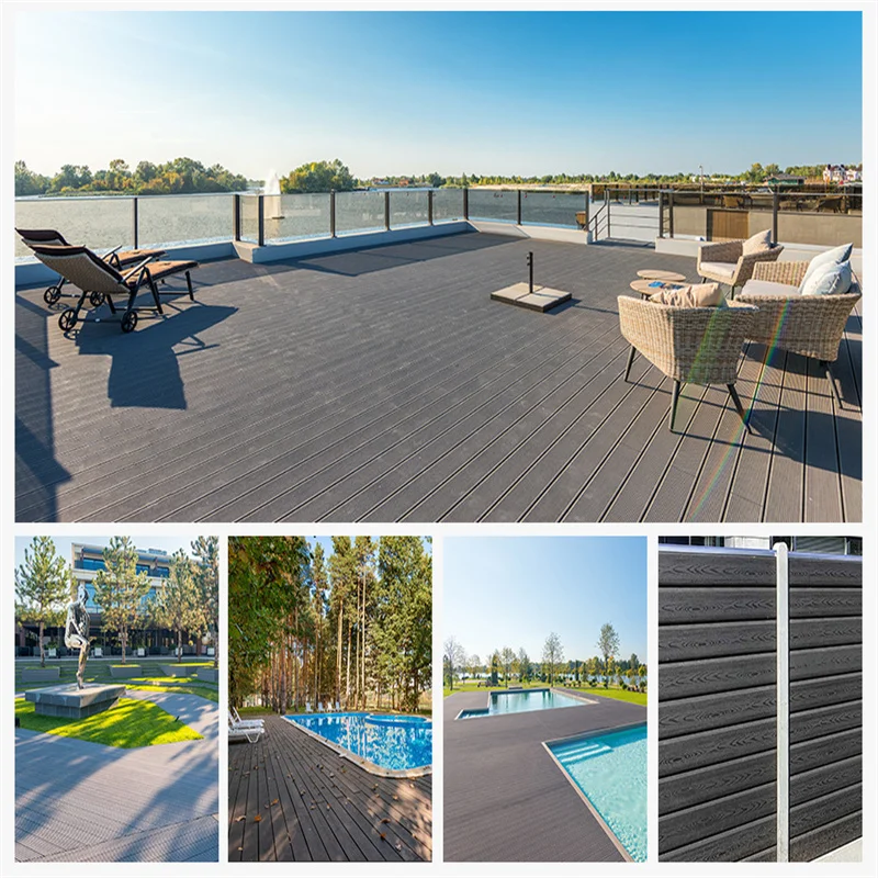 Pe Wpc Outdoor Composite Decking 3d Embossed Sanding Woodgrain Decking ...