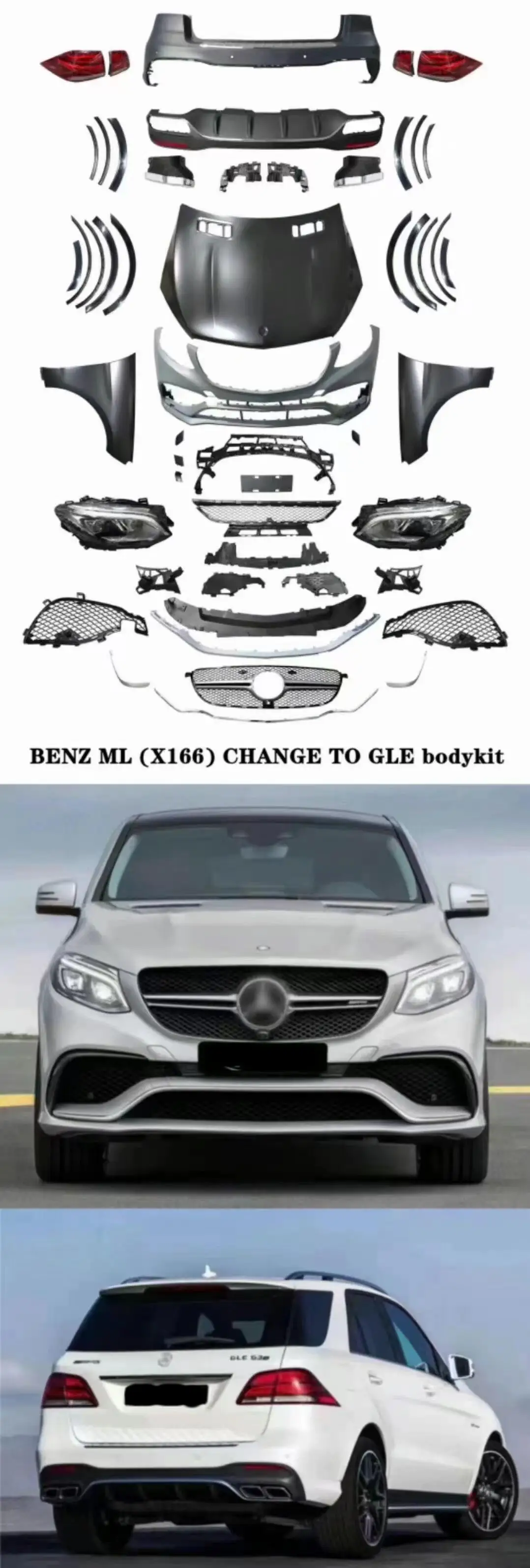 Upgrade Your Mercedes ML Class with GLE63 AMG Body Kit