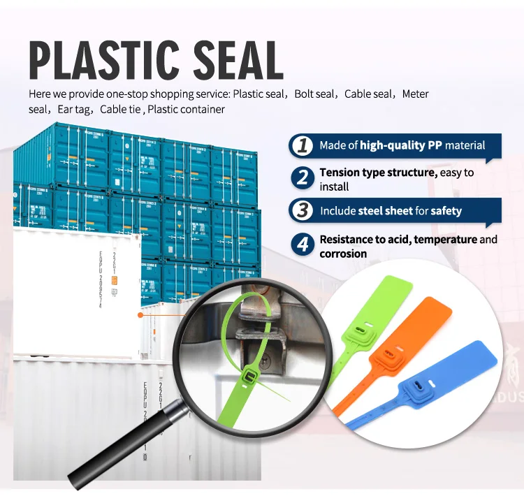 Jcps605 Adjustable Tamper Proof Security Plastic Seal Big Label ...