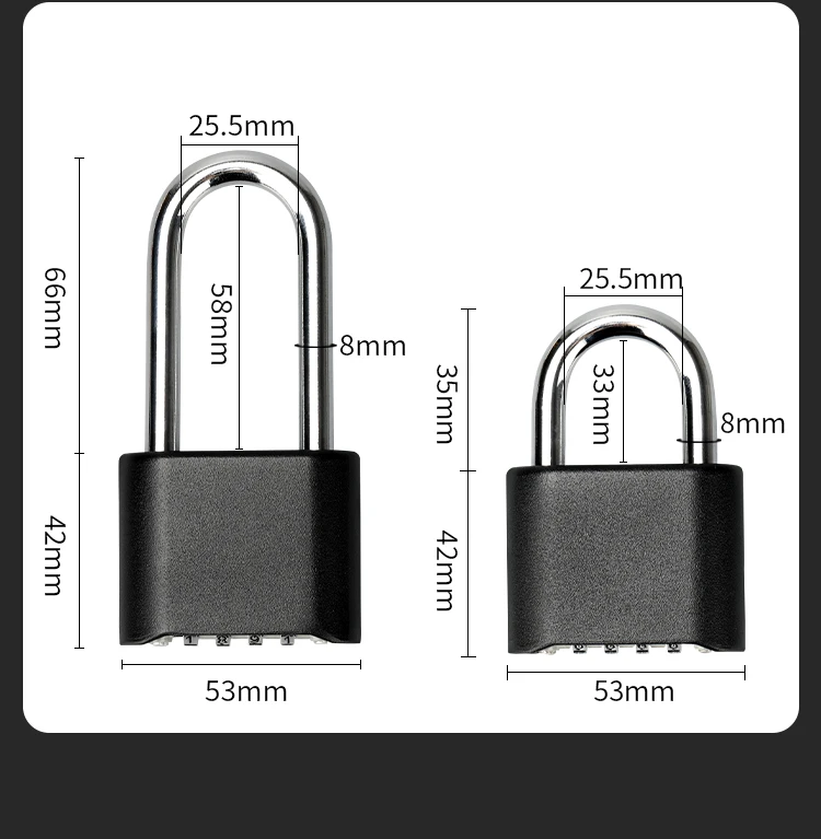 Warehouse Door Lock - Hardened Steel Resettable Padlock