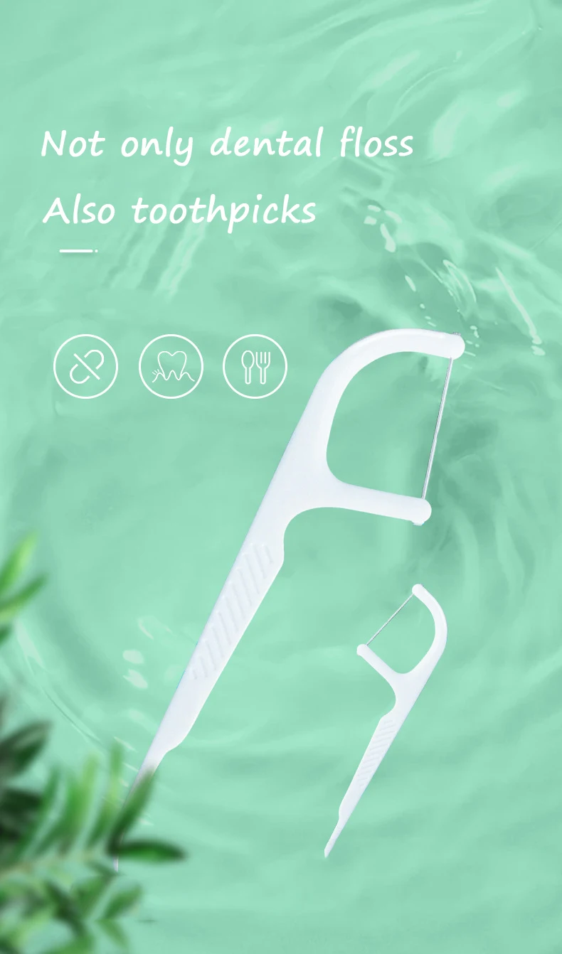 Dental Floss Picks PLA Disposable Vegan Organic Plastic Toothpick ...