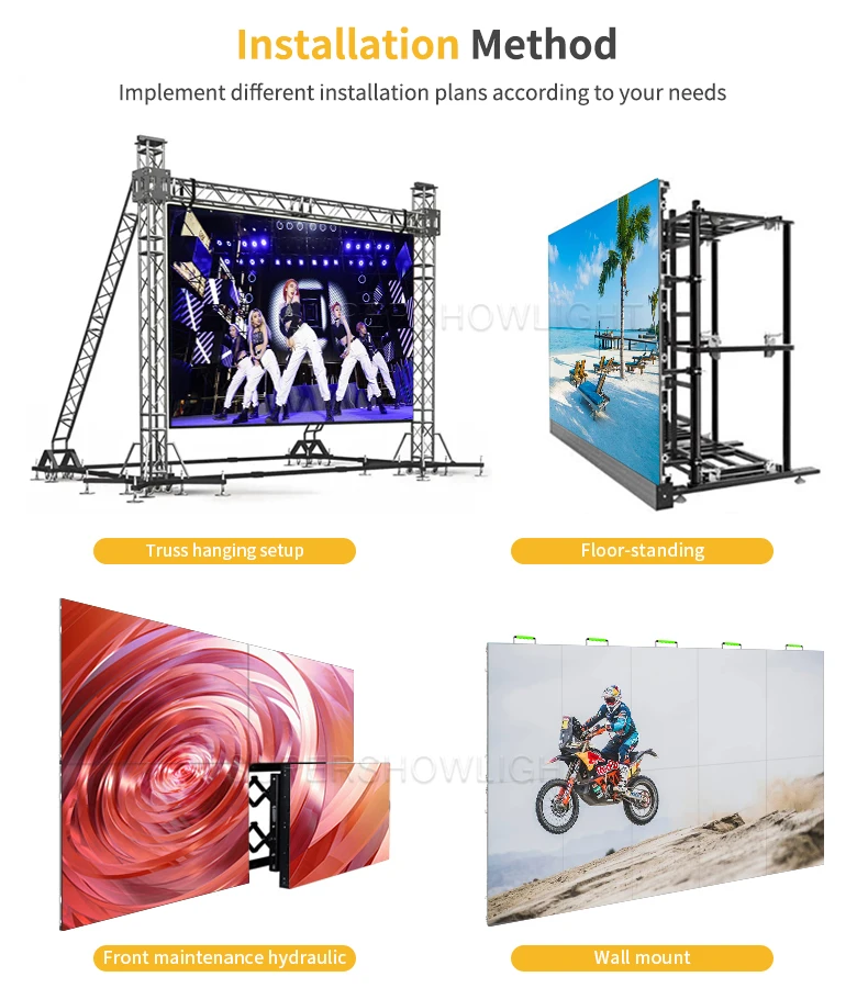 Outdoor 4k Led Display Screen 500x1000mm Video Wall Panels Complete ...