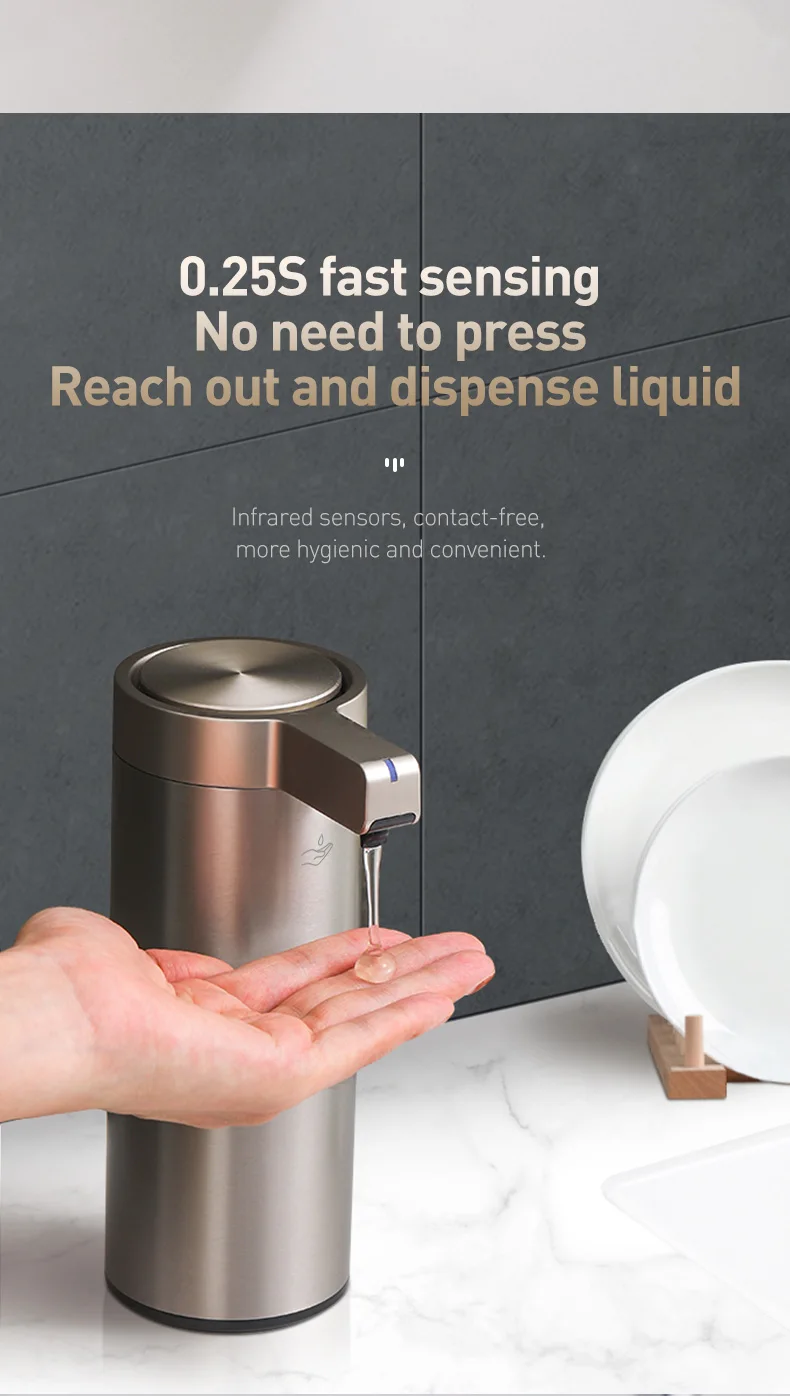 High End 270ml Stainless Steel Automatic Infrared Liquid Smart Hand ...